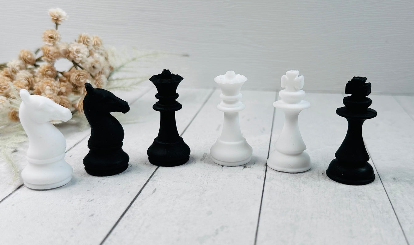 3D Chess Piece EXCLUSIVE Silicone Focal Bead, Chess Game Piece Silicon ...