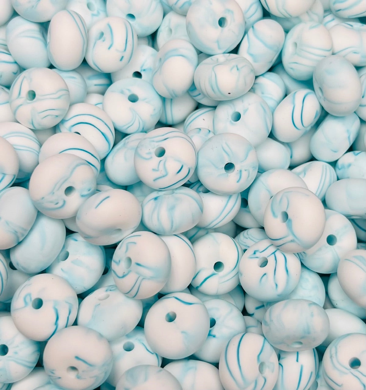 14mm ABACUS Solid Teal Marble Silicone Beads – The Silicone Bead Store LLC